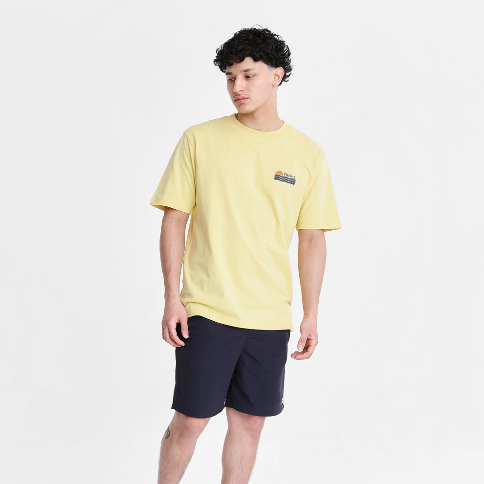 Buy The Parlez Wash T-Shirt Dusky Yellow | Parlez Streetwear