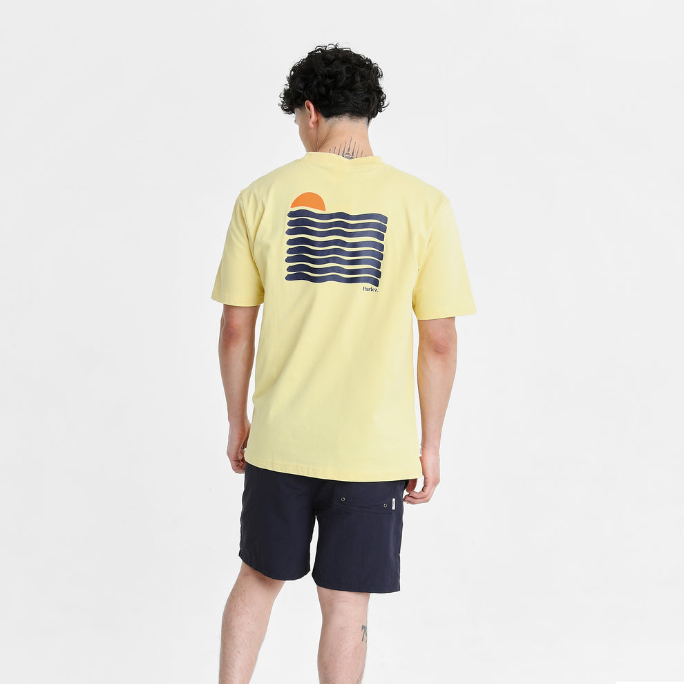 Buy The Parlez Wash T-Shirt Dusky Yellow | Parlez Streetwear