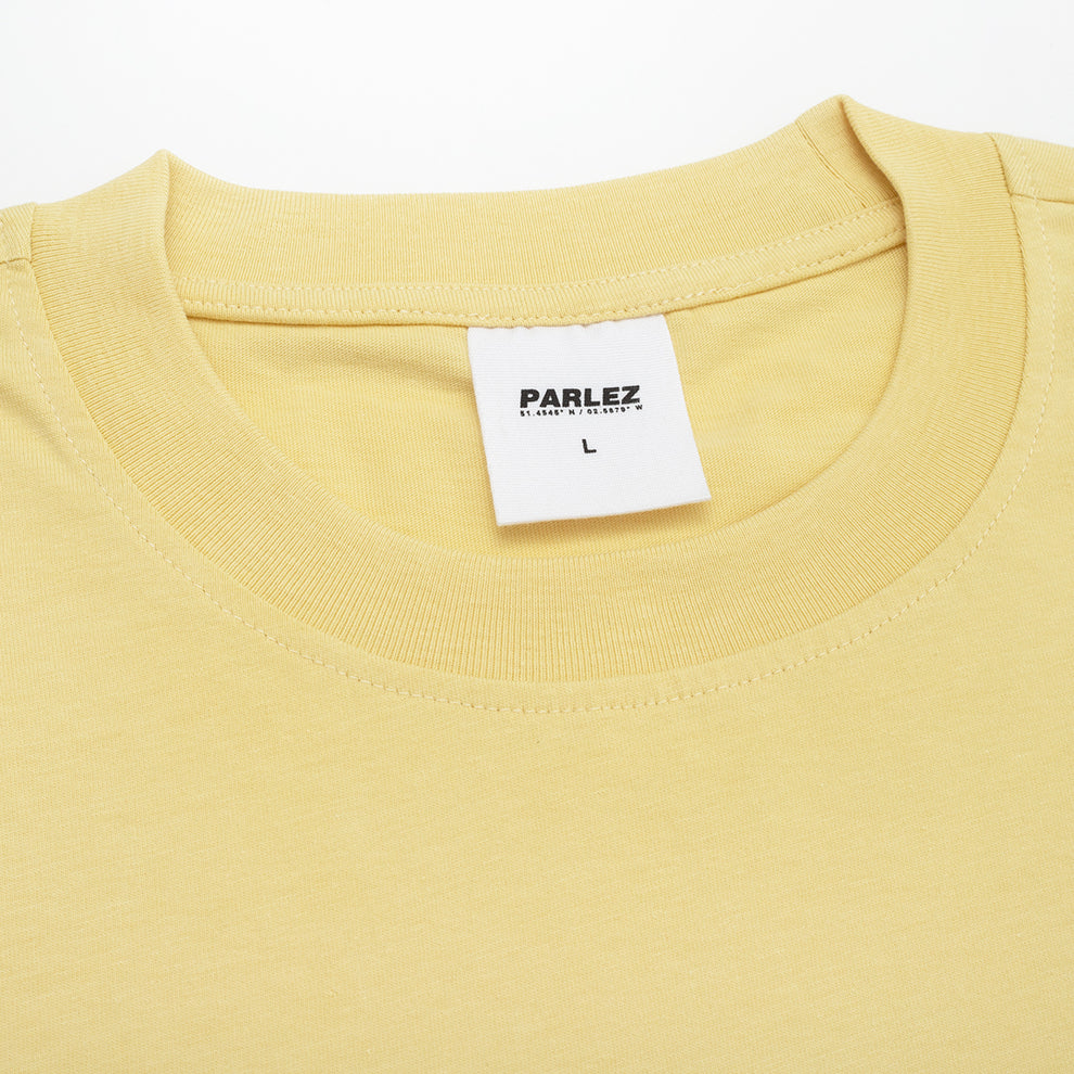 Buy The Parlez Wash T-Shirt Dusky Yellow | Parlez Streetwear